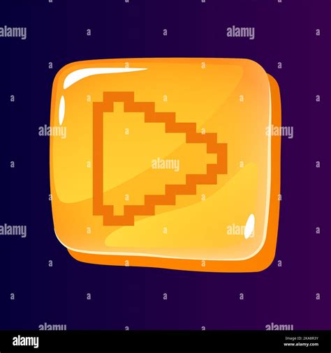Play Glossy Ui Button With Pixelated Icon Stock Vector Image Art Alamy