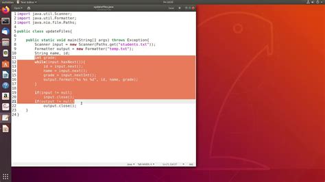 Update Data On File Using Scanner And Formatter In Java Arabic Youtube