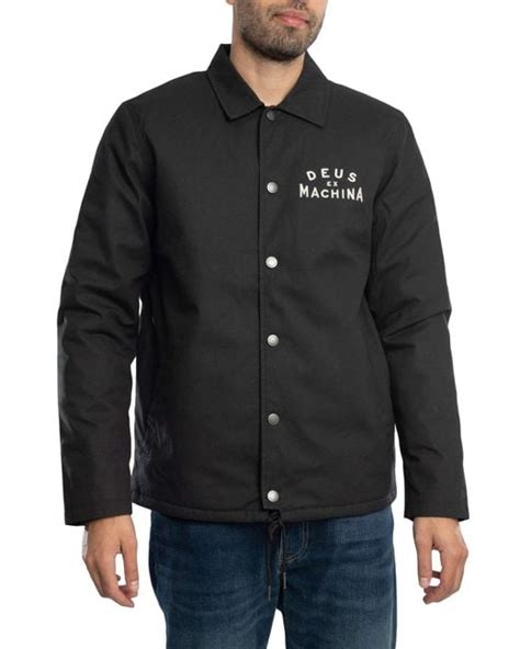 deus ex machina workshop coach jacket in black for men lyst