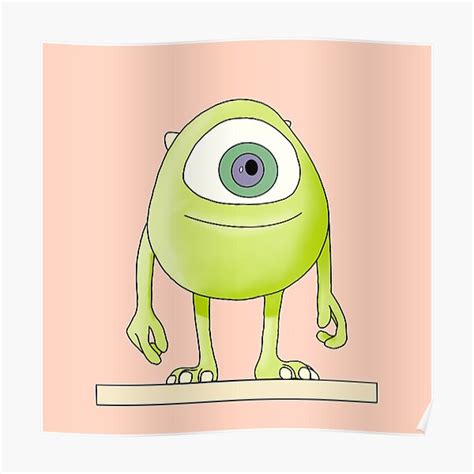 Mike Wazowski Poster By Sleepy Head Sam Redbubble