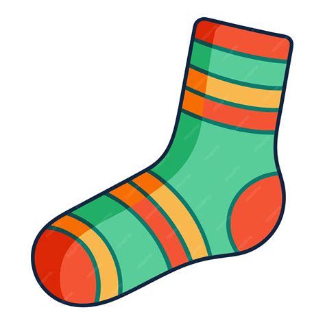 Sock Clipart Cartoon Illustration Drawing Premium Ai Generated Vector