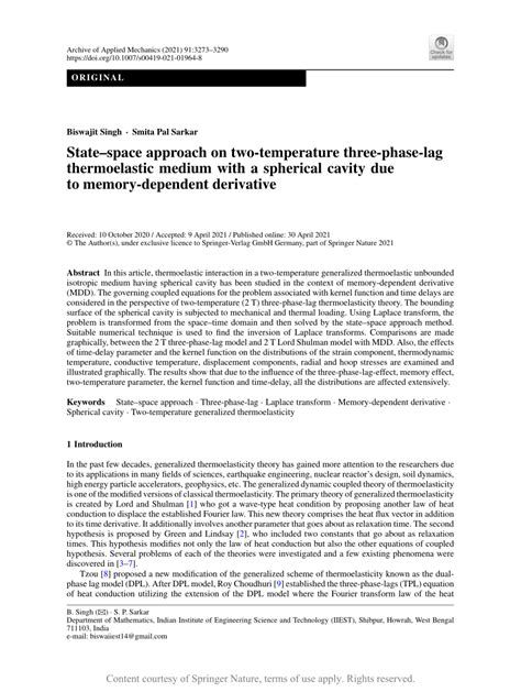 Statespace Approach On Two Temperature Three Phase Lag Thermoelastic Medium With A Spherical