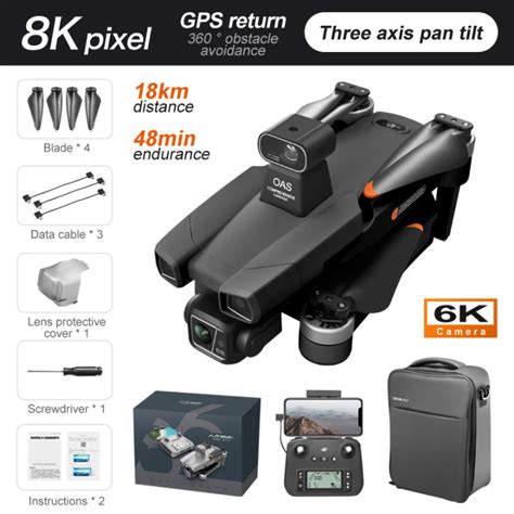 Ae86 Pro Max 8k Sports Camera Uav ดิจิตอล 3 แกน Brushless Gimbal กล้อง