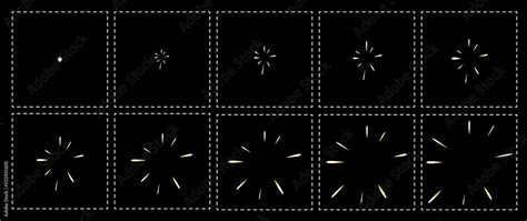 Vetor De Shine Effect Sprite Blast Fx Game Sequence Vector Sunlight
