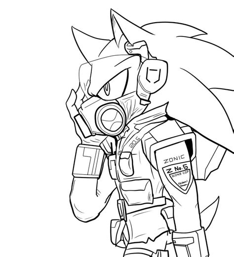 Zonic The Zonecop Linework By Endjfcar On Deviantart