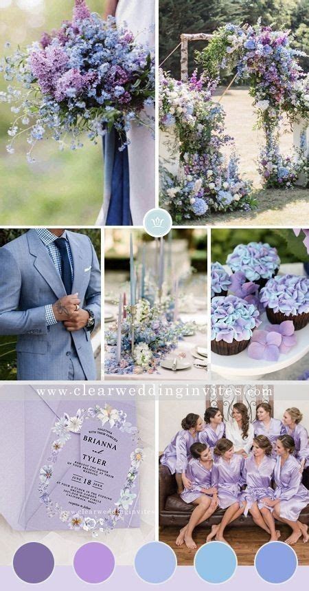 Light Blue And Green Spring Summer Wedding Color Palette Lilac Wedding Themes Lavender