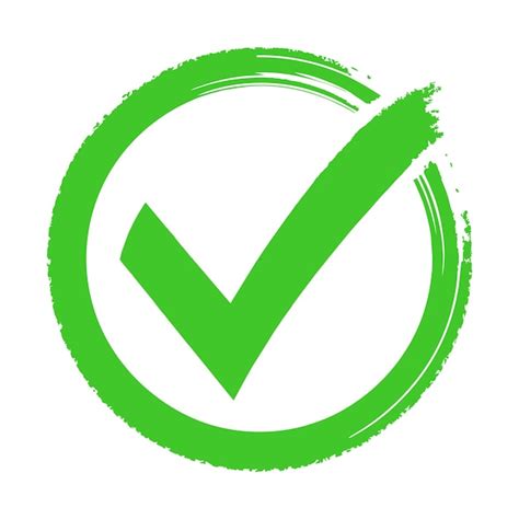 Premium Vector Green Checkmark With Right Tick Brush Texture Grunge