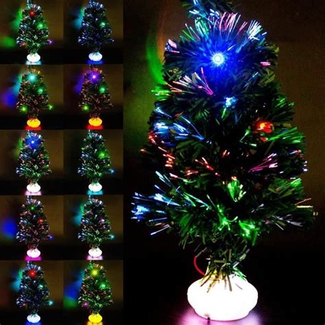 Sapin Noël Artificiel Lumineuses en Fibre Optique Petit LED Vert