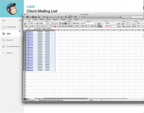 mailchimp contact csv template