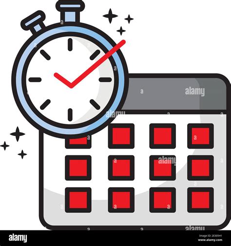 Chronometer With Calendar Reminder Icon Stock Vector Image And Art Alamy