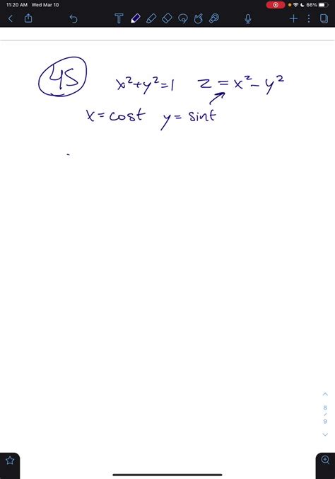Solvedfind A Vector Function That Represents The Curve Of Intersection
