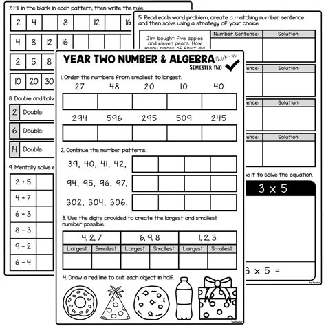 Number And Algebra Strand Assessment Year 2 Semester 2 Top Teacher