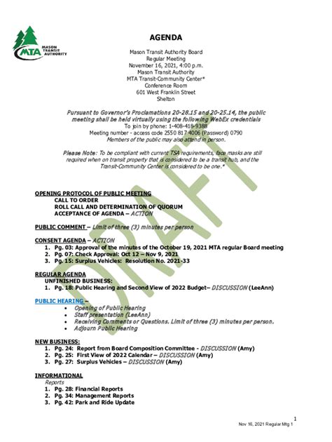 Fillable Online Mta Transit Community Center Fax Email Print Pdffiller