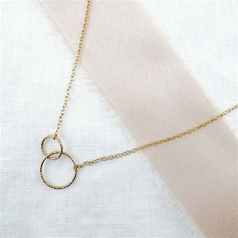 Interlocking Circle Necklace By Ophelia Jewellery