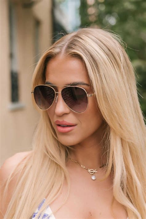 Gold Aviator Metal Sunglasses In 2024