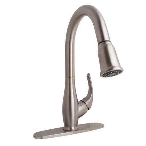 Wolverine Finale Single Handle Kitchen Faucet W Pull Down Spray BN