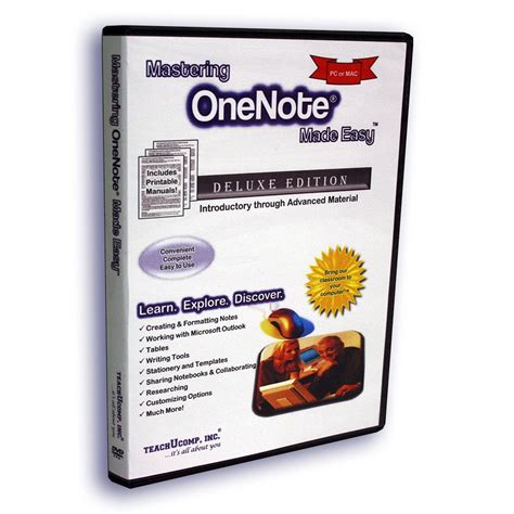 Mastering Onenote One Note Made Easy Training Tutorial V 2010 Through 2007 Dvd Course