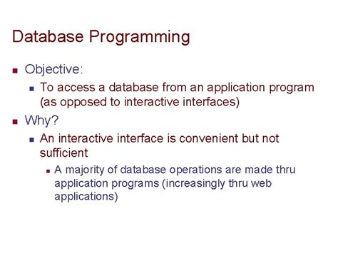 Module ADVANCED SQL Chapter Outline N N