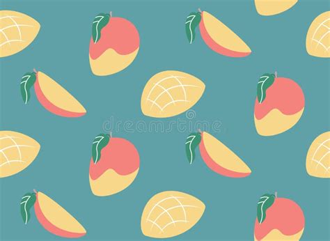 Seamless Pattern With Mango Stock Vector Illustration Of Fabric Pattern 265995280