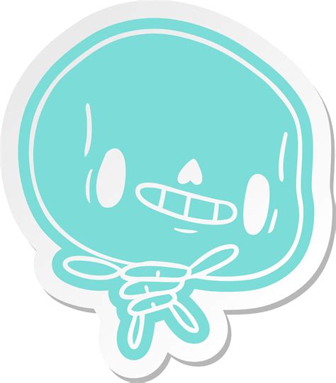 Cartoon Sticker Kawaii Cute Dead Skeleton 11686232 Vector Art At Vecteezy