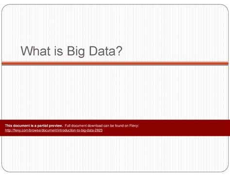 Introduction To Big Data Ppt Slide Deck