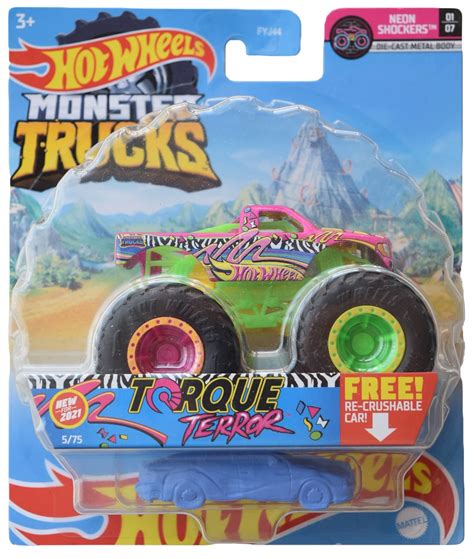 Hot Wheels Monster Trucks 124 Scale Torque Terror Truck Play Vehicle