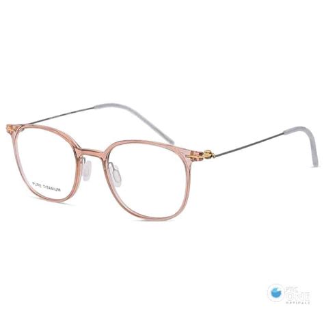 Feather Womens Lightweight Thin Semi Square Glasses Crystal Brown Size