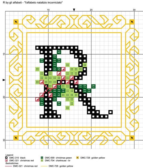A Cross Stitch Pattern With An Image Of A Green And Yellow Flower In