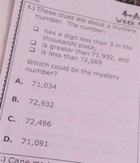 Solved 1 These Clues Are About A Mystery Eek Number The Number Has