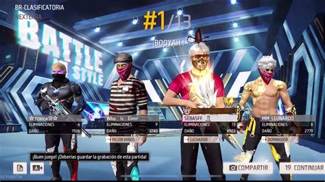 Épica Partida en el Rango Gran Maestro Free Fire YouTube
