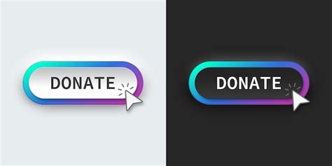 Premium Vector 3d Donate Button Click The Button Donate For Donation