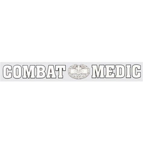Combat Medic Window Strip Military Themed Apparel Accessories