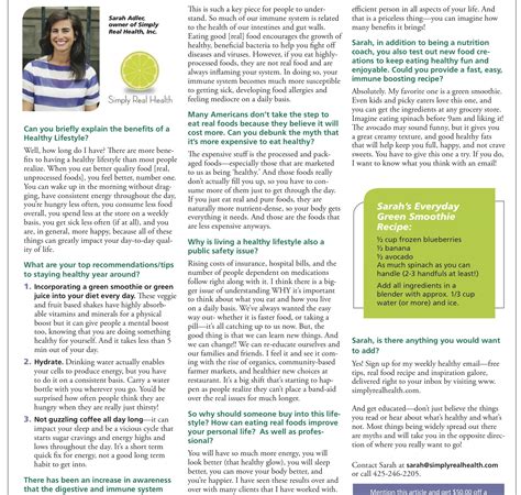 My Interview Perspectives Newsletter Simply Real Health