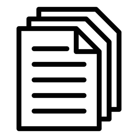 Summary Papers Icon Outline Style 15676174 Vector Art At Vecteezy