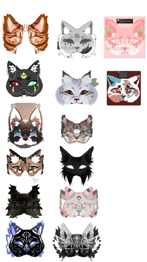 Pin by 𝐁𝐲𝐋𝐢𝐥𝐚 on therian in Cat mask diy Cute furry drawing bases Dragon sketch