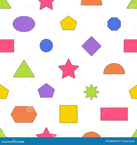 Seamless Pattern With Geometric Figures Repeated Design Of Squares