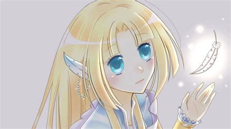 Wallpaper Girl Feather Anime Hd Picture Image