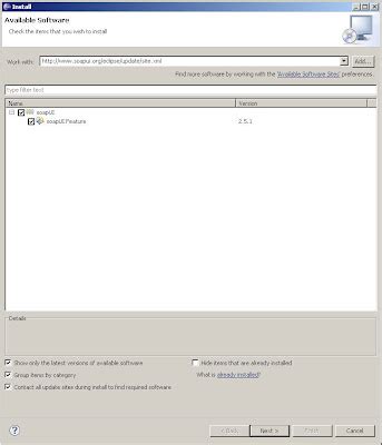 Mas S Java Development Notes Installing SOAP UI Plugin On Eclipse Galileo