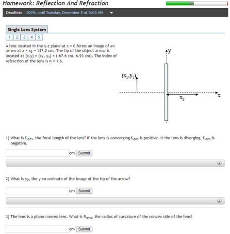 Solved Homework Reflection And Refraction Deadline 100