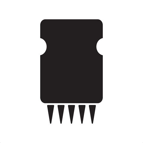 Electronic Components And Microchip Icon Vector Drawing Vector Art At Vecteezy