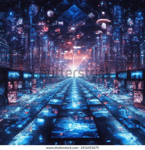 Communication Through Technology Digital World Setting Ai Generated