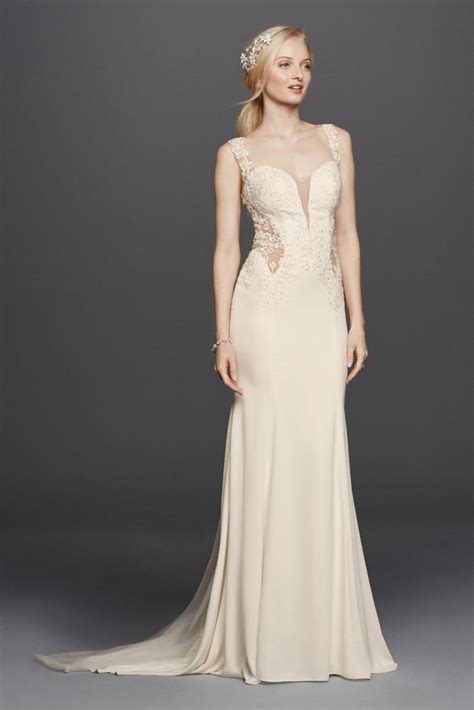 Beaded Lace Wedding Dress With Illusion Details Beaded Lace Wedding
