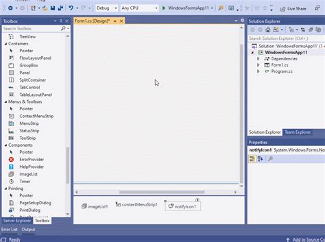 Vs Crash And Restart After Clicking The Smart Tag Of Imagelistcontextmenustrip Controls In
