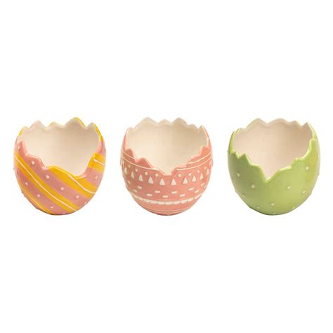 Dol Easter Egg Planter 3 Asst Transpac Brands