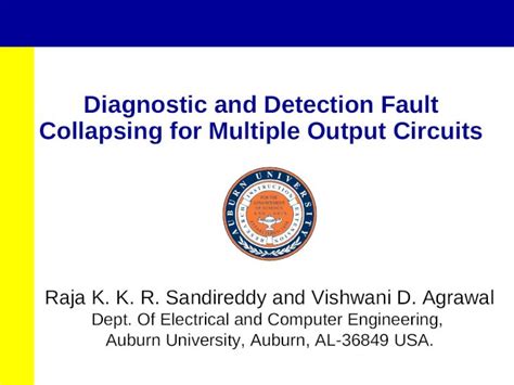 ppt diagnostic and detection fault collapsing for multiple output