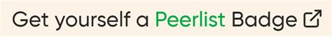 Fix Icon Spacing For Peerlist Badge · Issue 44 · Vinitshahdeotopmate