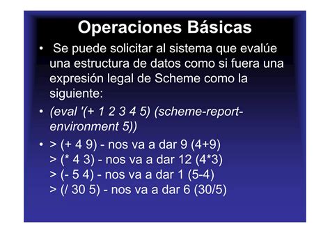 Estructura Básica Del Lenguaje Scheme Ppt
