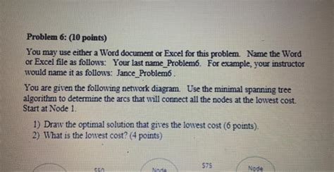solved problem 6 10 points you may use either a word