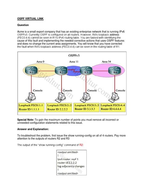 Ipv6 Ospf Pdf I Pv6 Router Computing