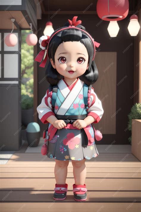 Premium Ai Image Nezuko Kamado